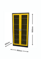 2 Door Mesh Lockable Cabinet - 5 shelves | Mesh Shelves