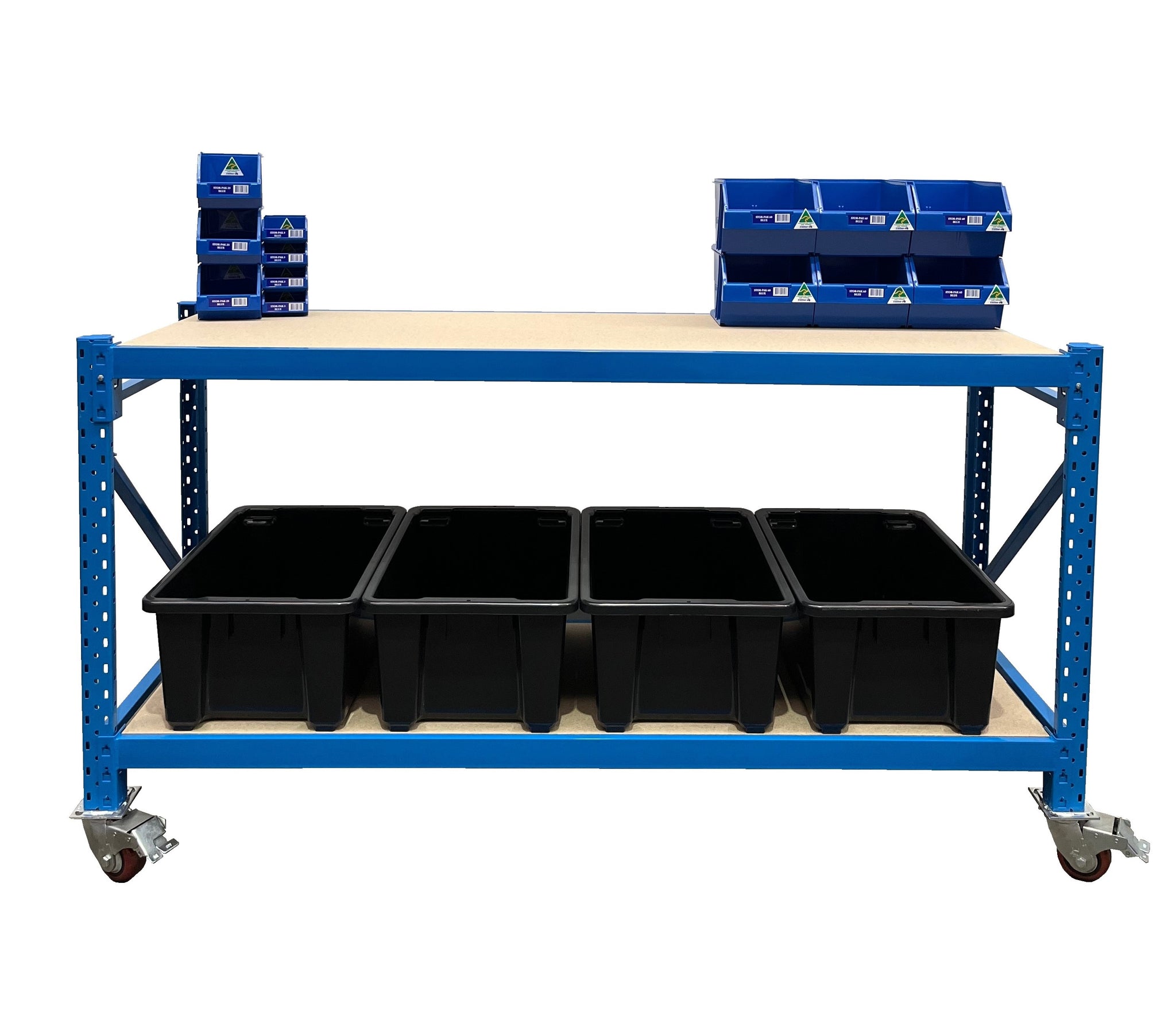 Longspan Workbench with Castors | Heavy Duty Workshop Essential