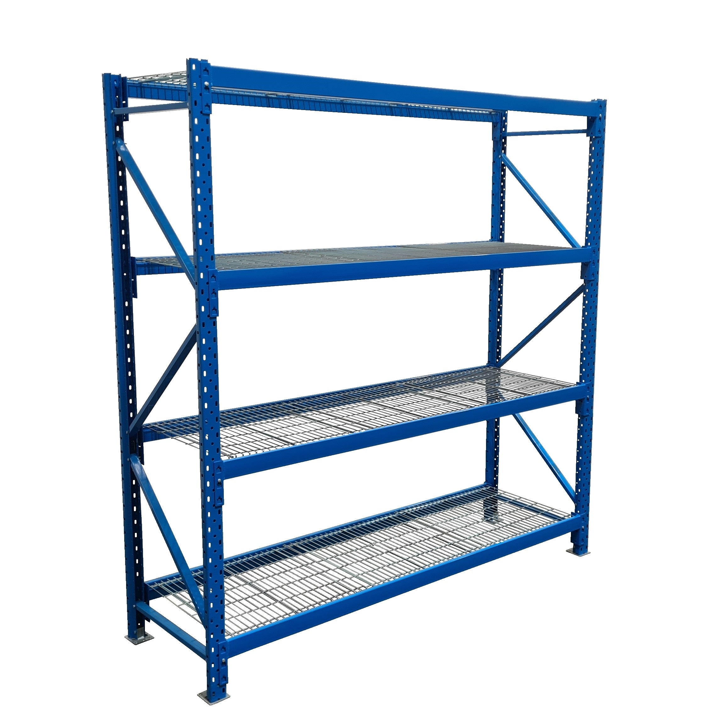 Longspan Shelving Starter Bay with Mesh: 2000mm High x 600mm Deep