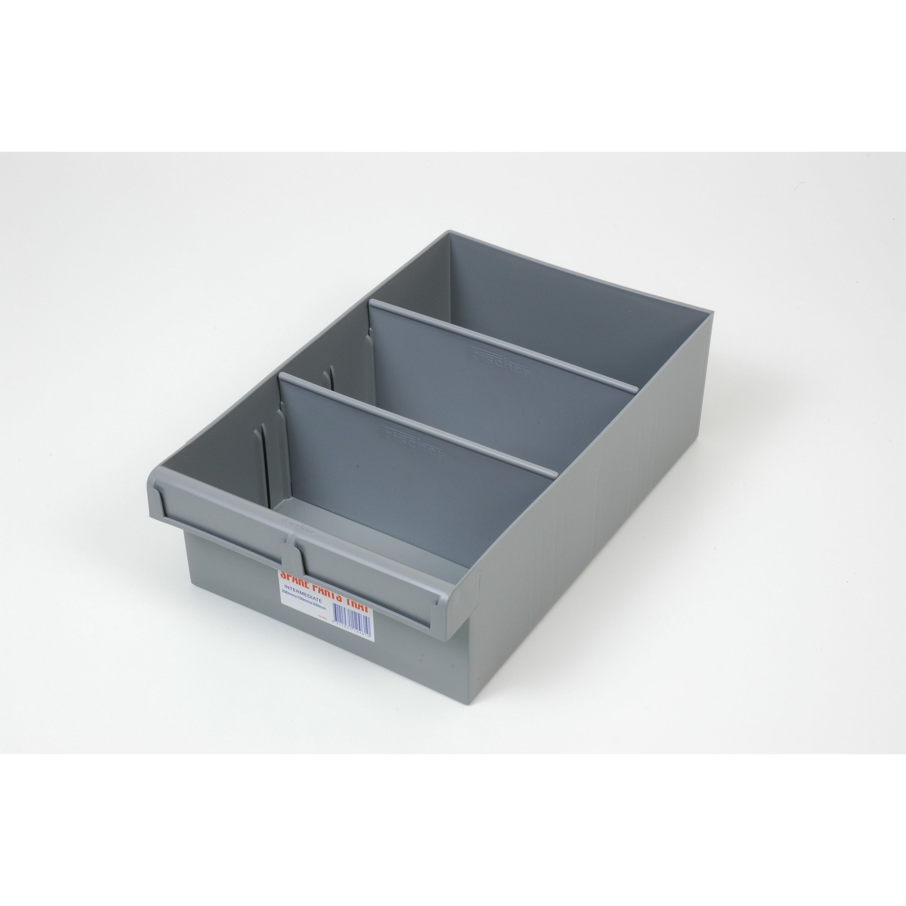 Spare Parts Tray 200x100x300 (Bulk) Grey Pack of 6